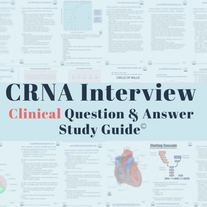 Clinical CRNA School Interview Question & Answer Study Guide 88 Questions - Etsy