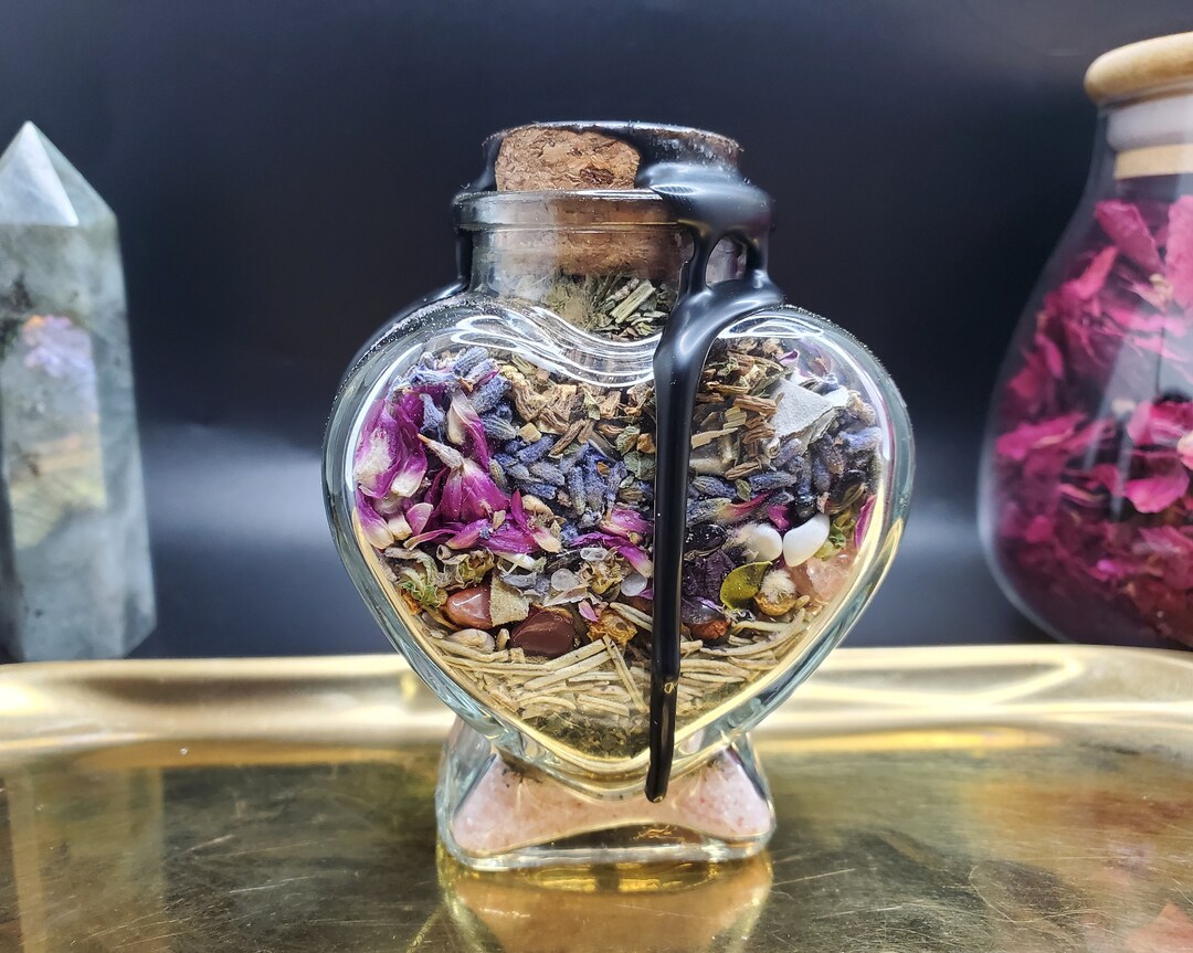 Grief Bereavement Support Spell Jar, for Loss of Loved One, Intention ...