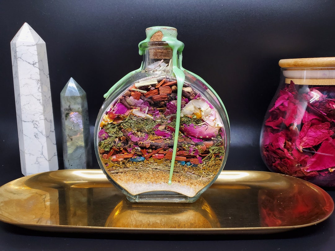 Wealth Spell Jar, Abundance and Prosperity Magick, Intention Bottle - Etsy
