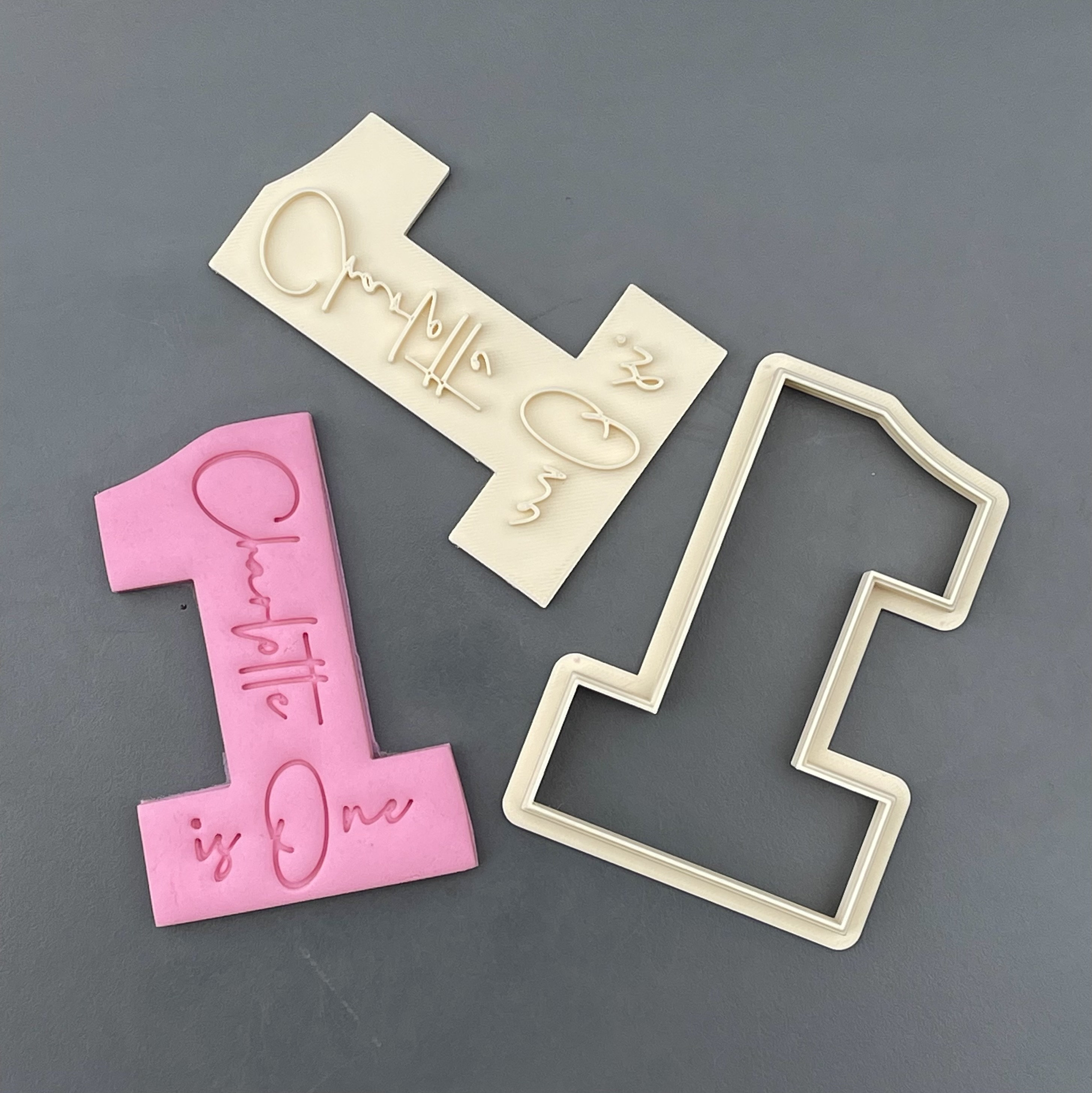 Personalized Baby Name Number 1 Cookies Cutter Stamp Embosser for Baby ...