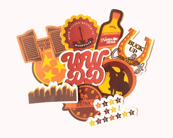 Country Music Sticker Pack - Etsy