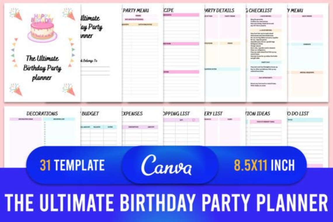 Ultimate Party Planner Complete Digital Party Planner - Etsy