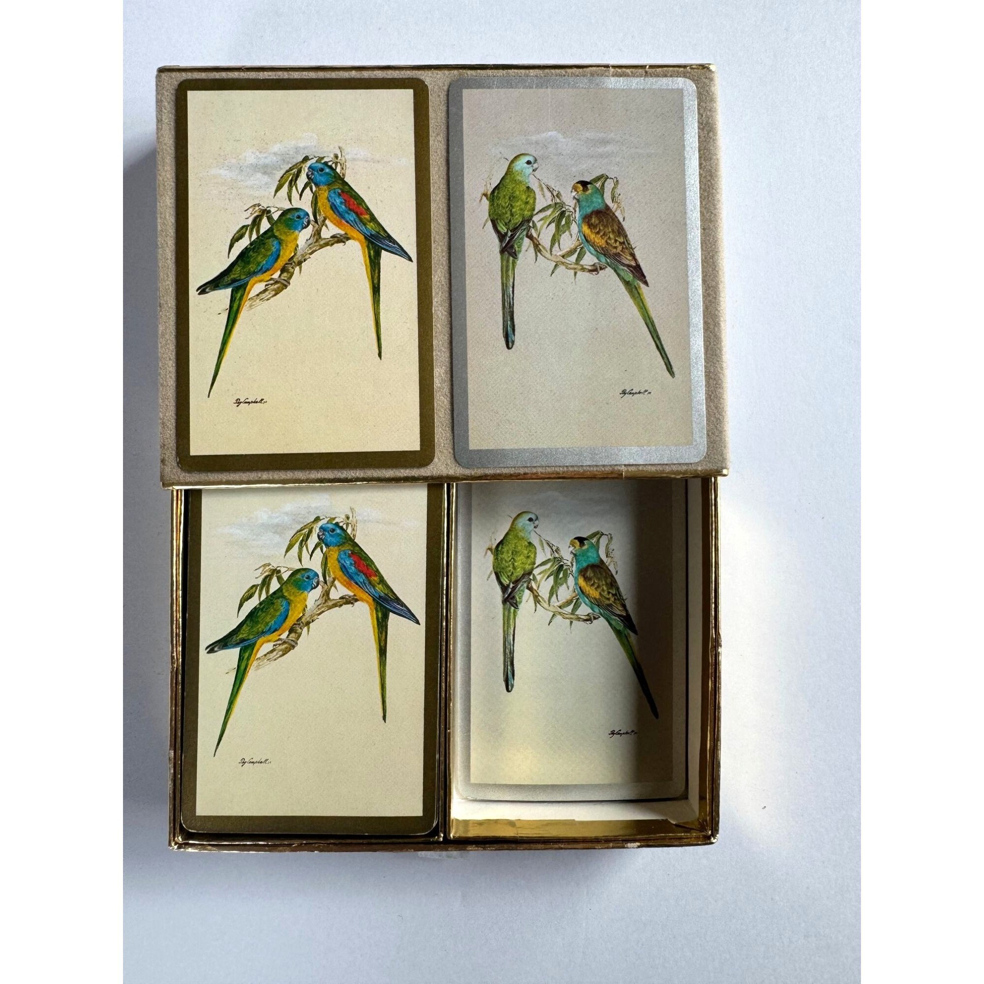 Vintage Parrots Playing Cards by Congress With Slide Box - Etsy