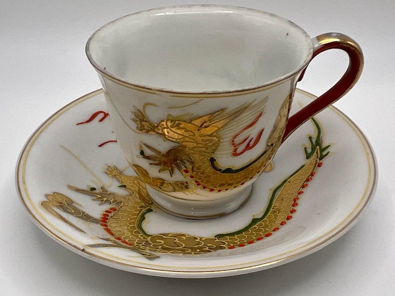 Gold Dragon Japanese Dragonware Teacups - Etsy