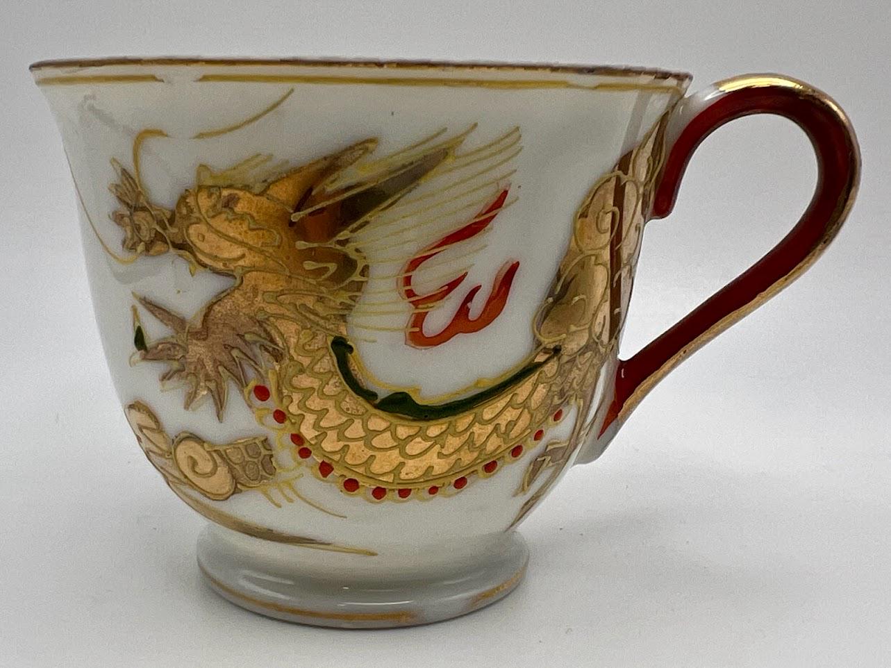 Gold Dragon Japanese Dragonware Teacups - Etsy