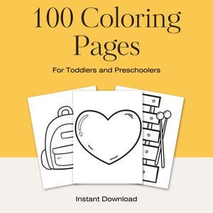 Coloring Pages for Toddlers and Preschoolers, 100 Coloring Pages ...