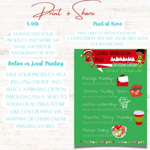 Teacher Appreciation Week, Winter Teacher Appreciation Week, Christmas ...