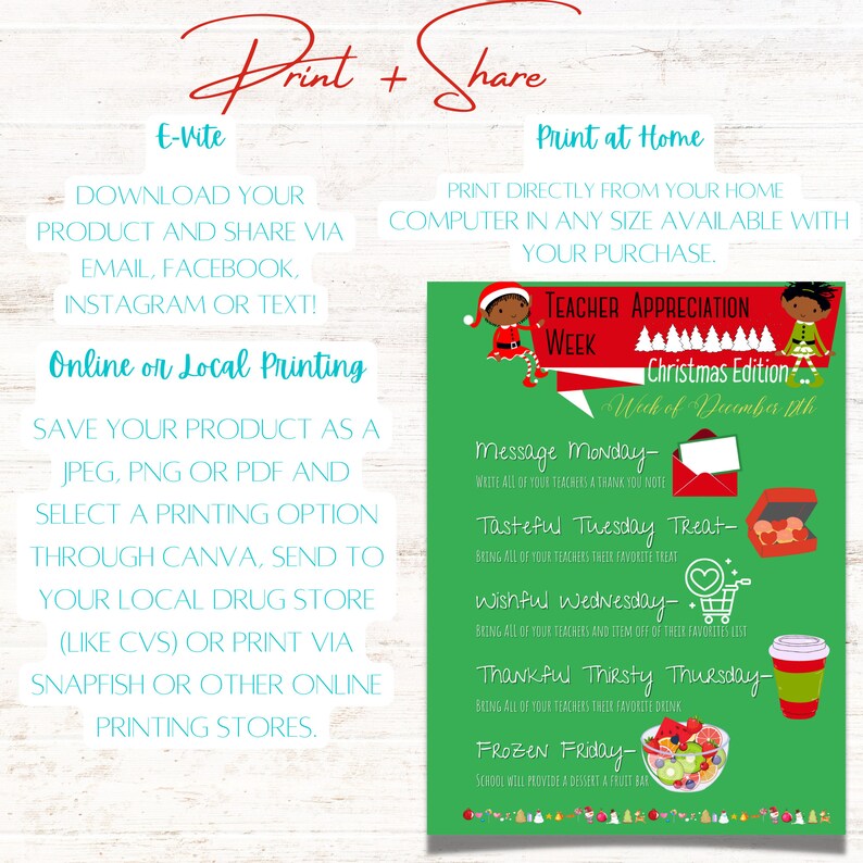 Teacher Appreciation Week, Winter Teacher Appreciation Week, Christmas ...