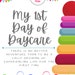 My First Day of Daycare Sign, Back to School, Printable Sign, Preschool ...