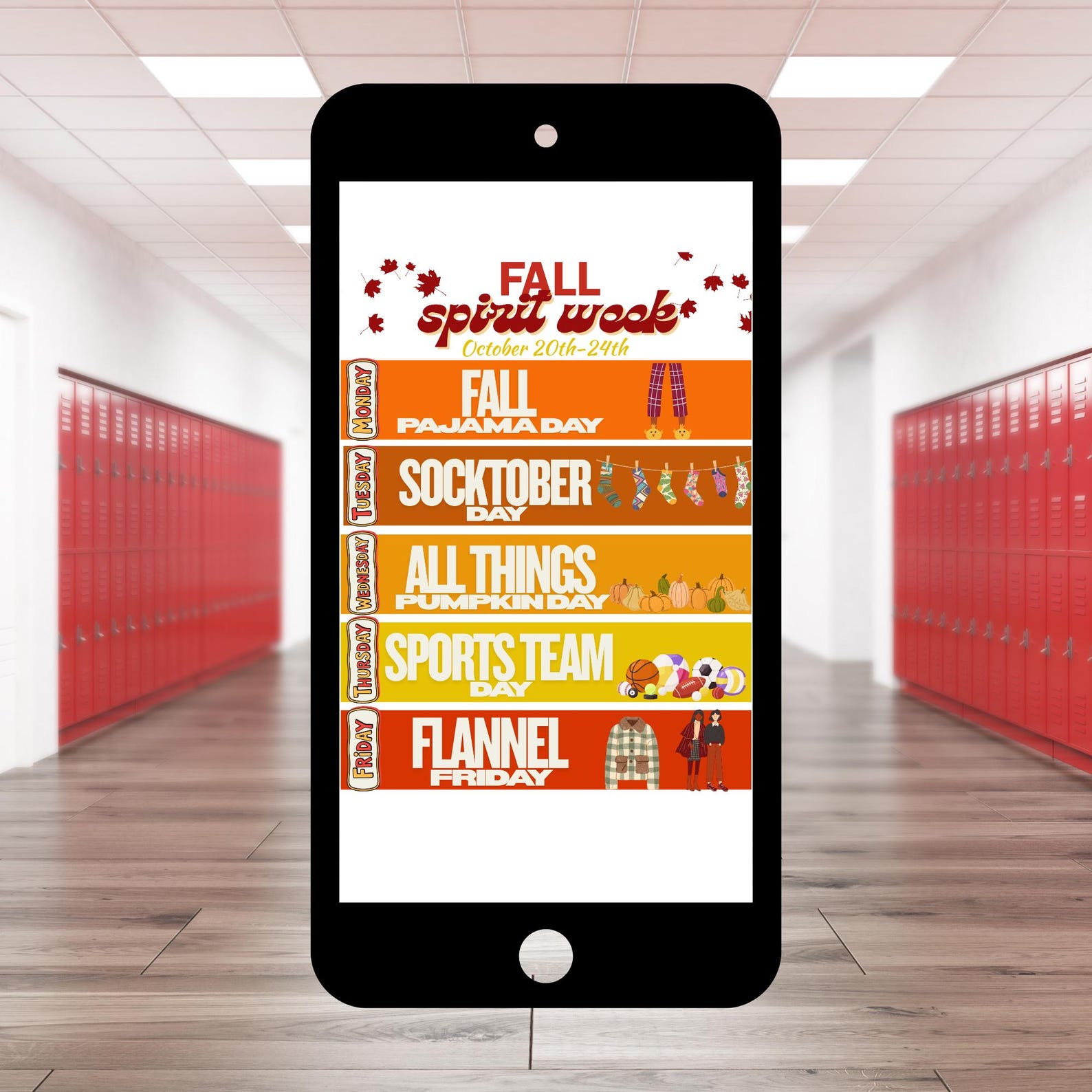 Editable Fall Theme Week Flyer | Canva Template (pro) | School Festival ...