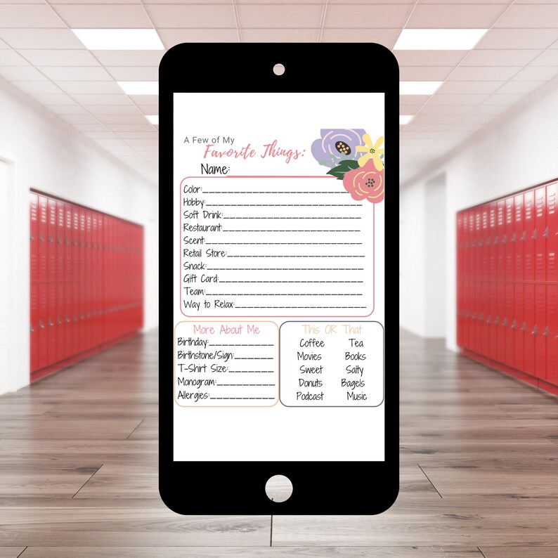 Staff Favorite Things, Staff Appreciation, Editable Teacher Favorites ...