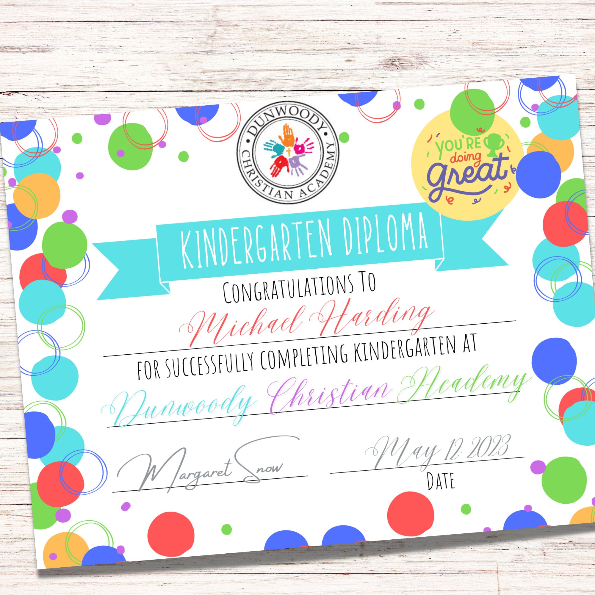 EDITABLE SCHOOL DIPLOMA, Pre-school, Kindergarten, Pre-k, Elementary ...
