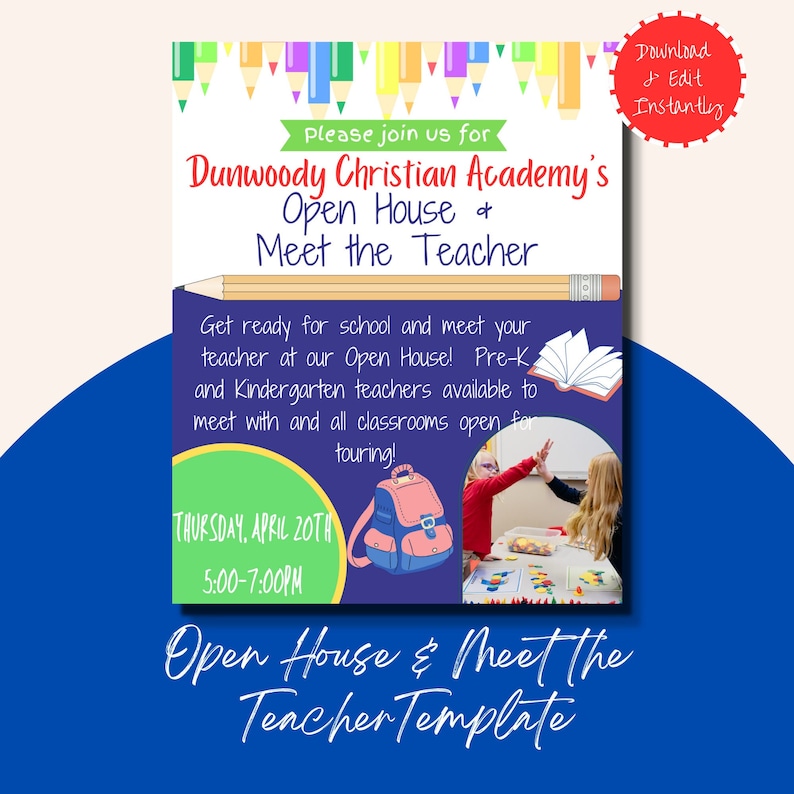 Meet the Teacher Template, Open House Template, PTO, PTA, Meet the ...