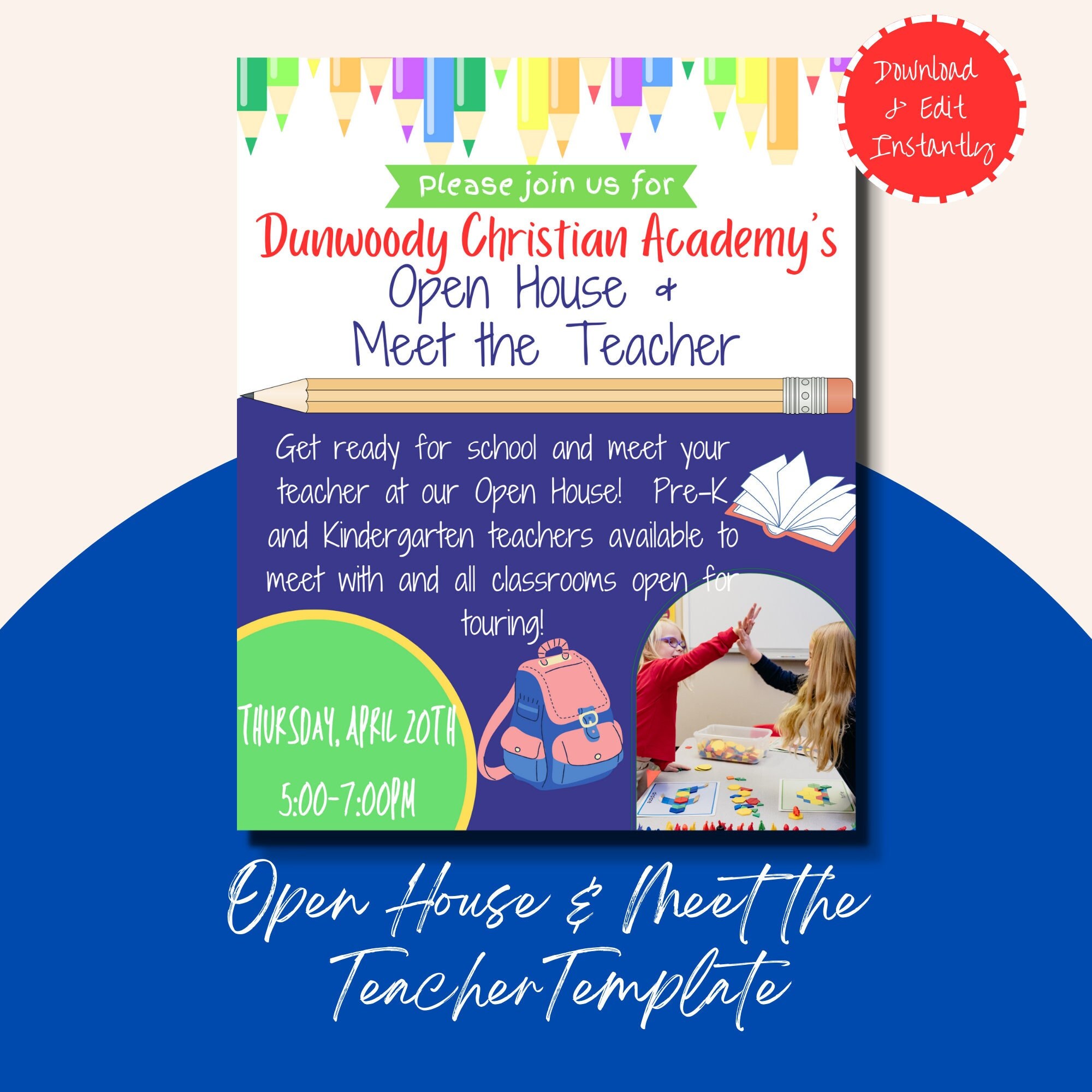 Meet the Teacher Template, Open House Template, PTO, PTA, Meet the ...