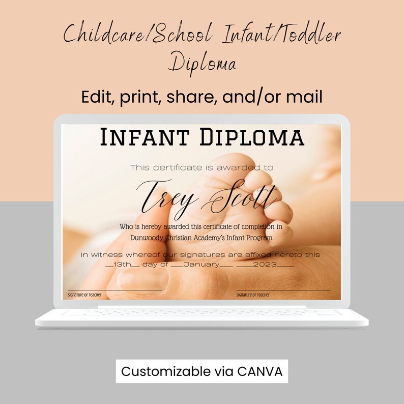 Infant Diploma, Preschool Diploma, Toddler Diploma, Infant/toddler ...