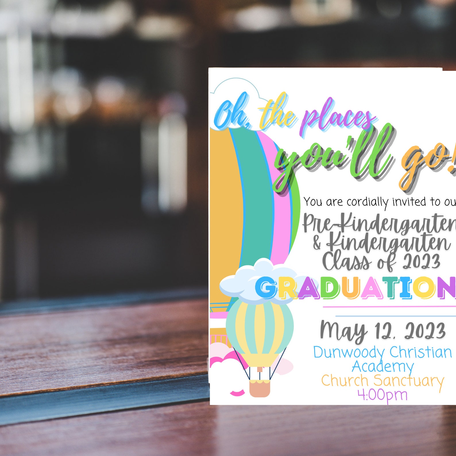 Preschool Graduation Invitation, Editable Pre-k & Kindergarten ...