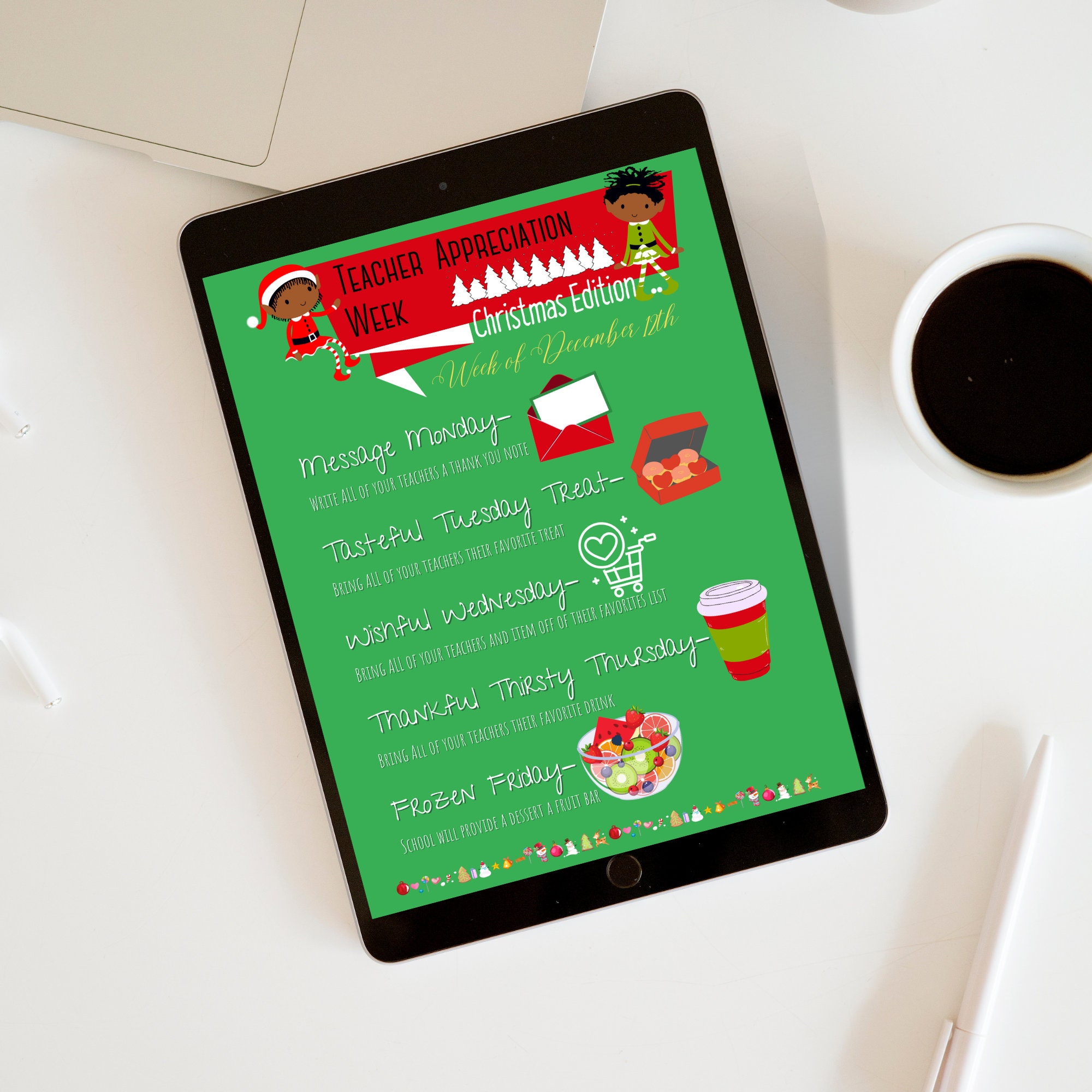 Teacher Appreciation Week, Winter Teacher Appreciation Week, Christmas ...