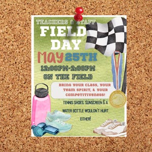 Field Day Flyer Template | Editable Canva Flyer for Schools, Kids ...
