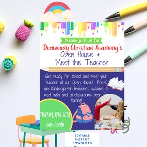 Meet the Teacher Template, Open House Template, PTO, PTA, Meet the ...