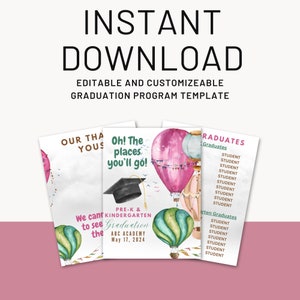 Preschool Graduation Program, Program Template, Graduation Program ...