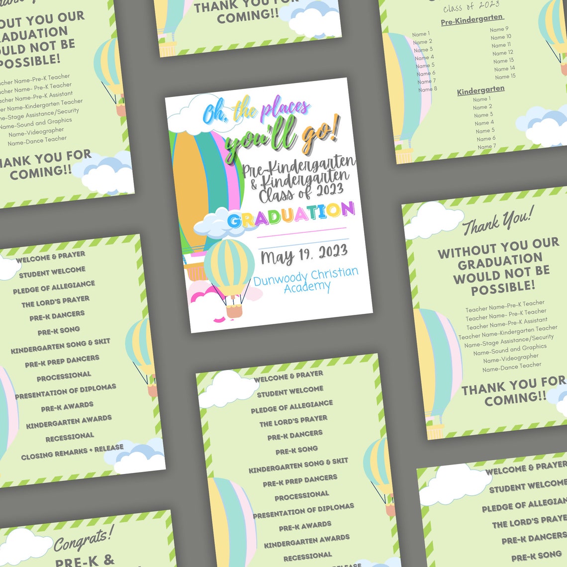Editable Preschool Graduation Program Template, Pre-k/kindergarten ...
