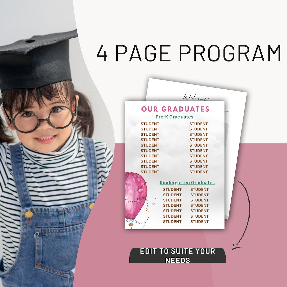 Preschool Graduation Program, Program Template, Graduation Program ...