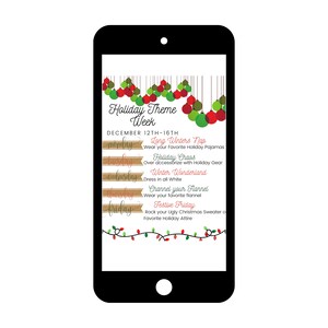 Holiday Theme Week, School/preschool Spirit Week, Office Winter ...