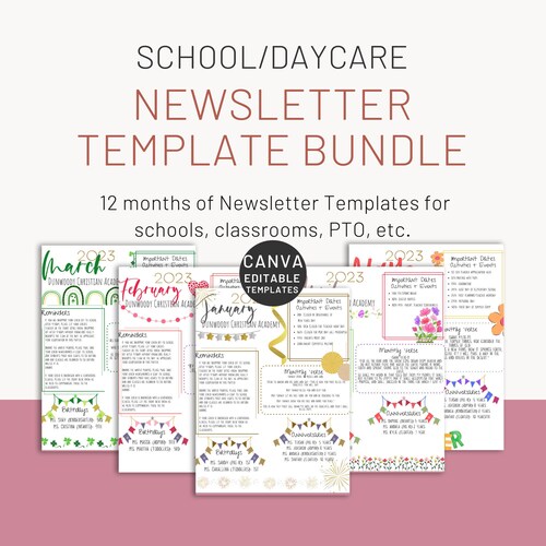 Boho Classroom Newsletter Template - Etsy