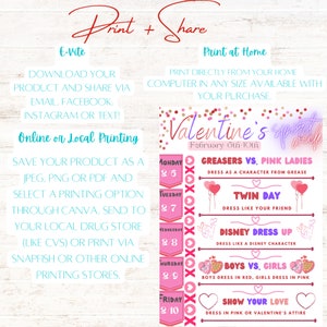 Valentines Day Spirit Week, Valentines Spirit Week, Preschool Theme ...