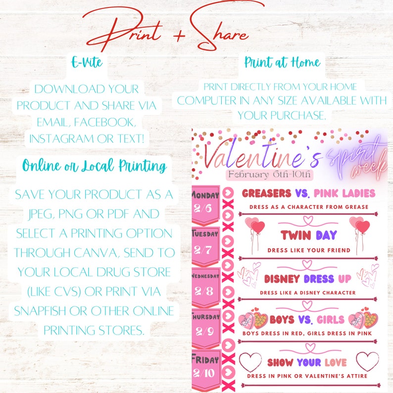 Valentines Day Spirit Week, Valentines Spirit Week, Preschool Theme ...