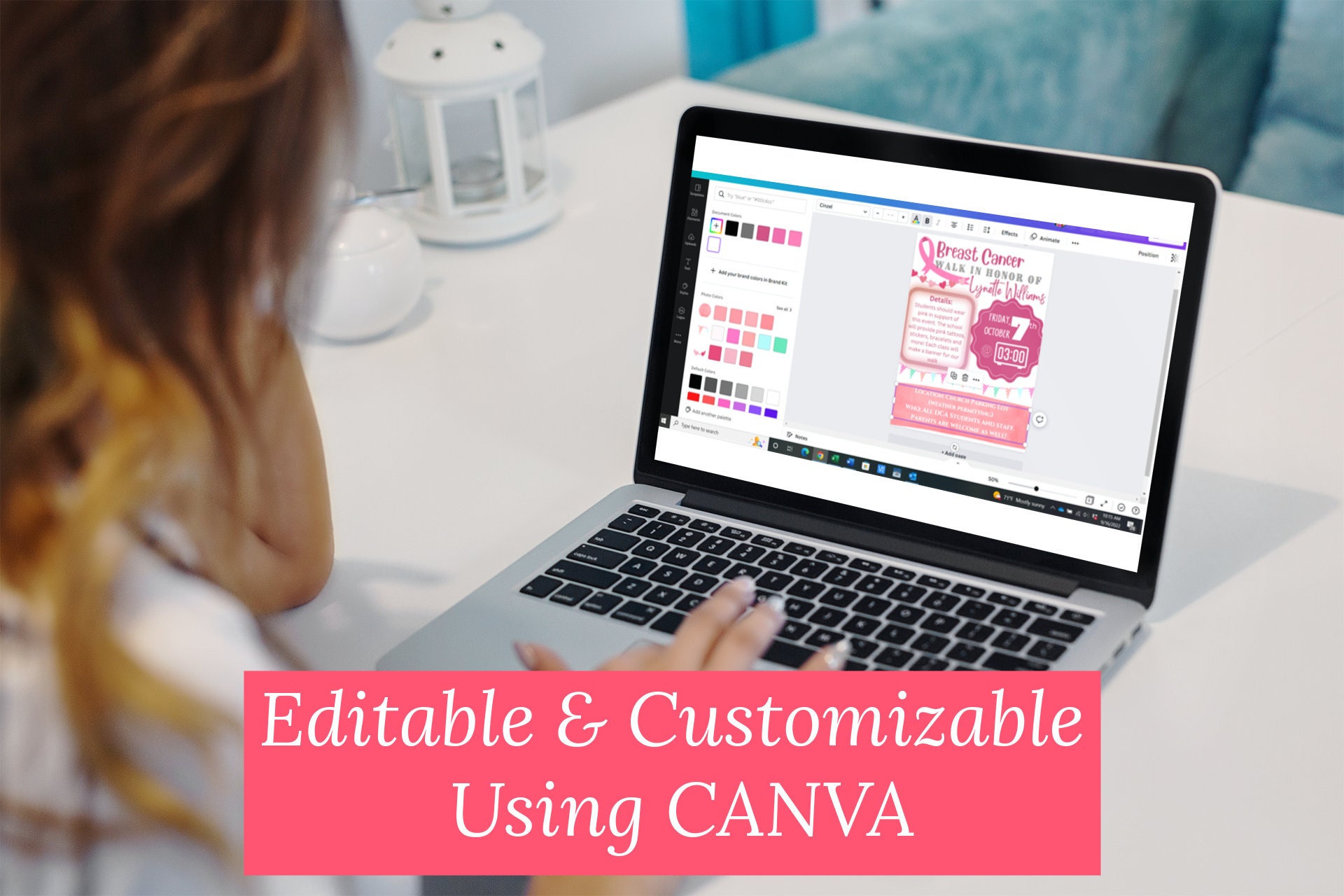 Breast Cancer Flyer, Breast Cancer Walk Flyer, Breast Cancer Awareness ...