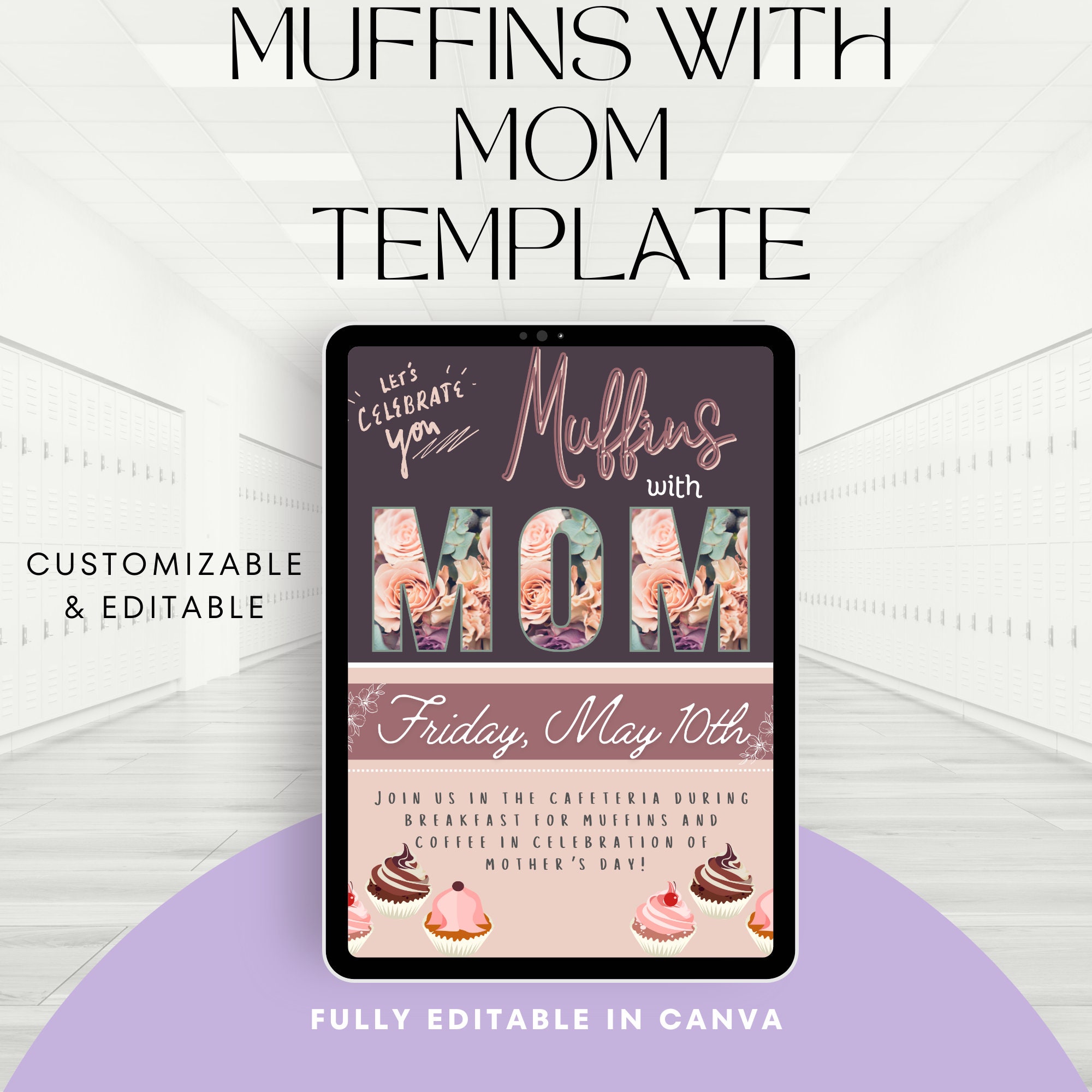 Muffins With Mom Flyer, Muffins With Mom Invitation/announcement ...