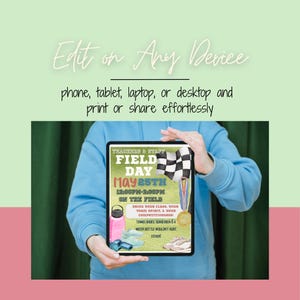 Field Day Flyer Template | Editable Canva Flyer for Schools, Kids ...