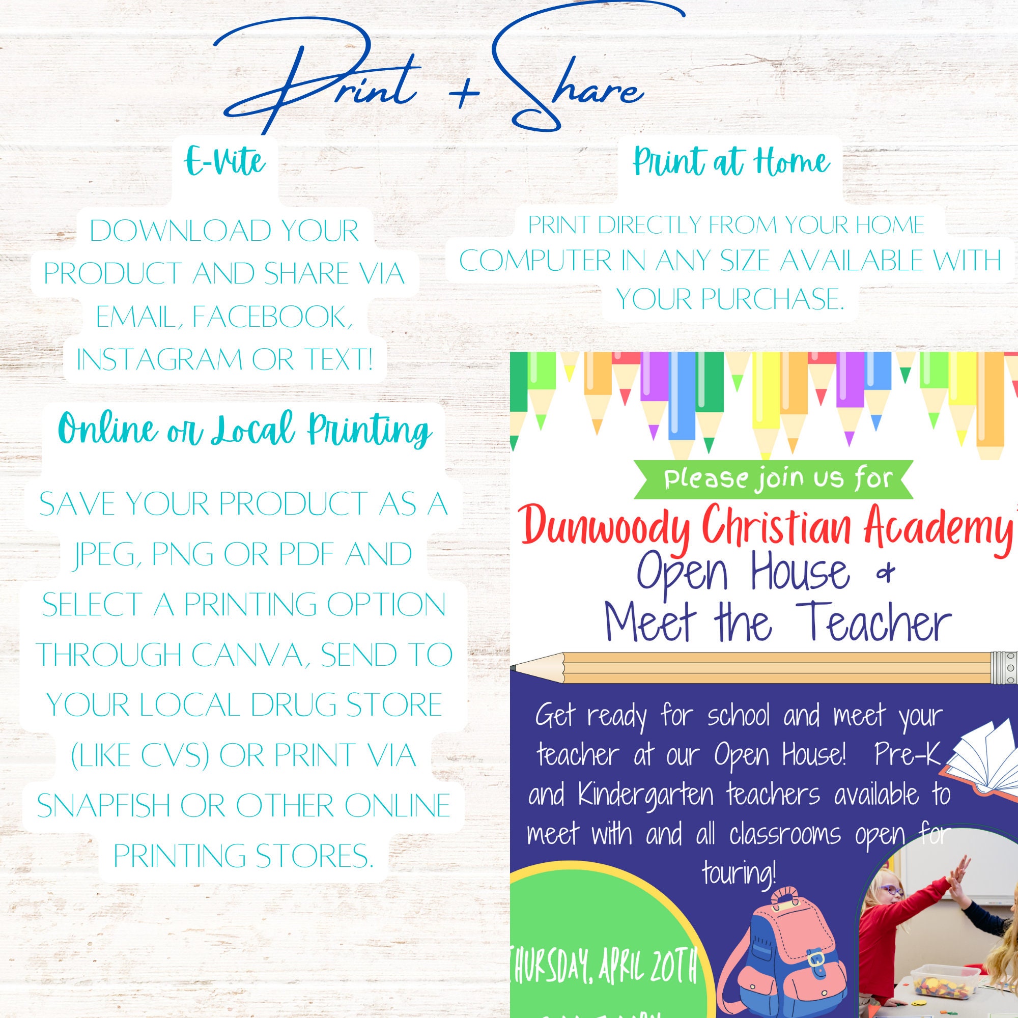 Meet the Teacher Template, Open House Template, PTO, PTA, Meet the ...