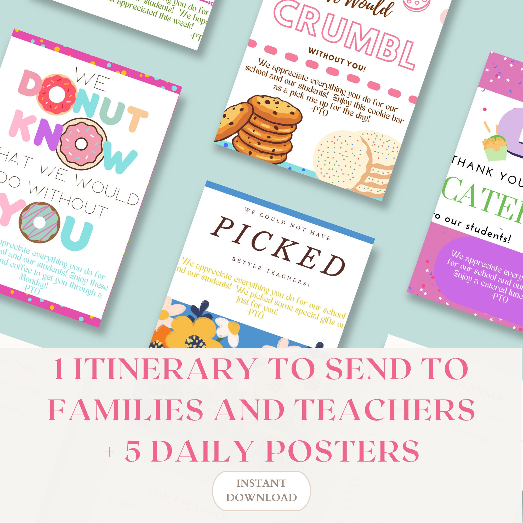 Teacher & Staff Appreciation Week Template, Teacher Appreciation Week ...