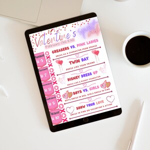 Valentines Day Spirit Week, Valentines Spirit Week, Preschool Theme ...