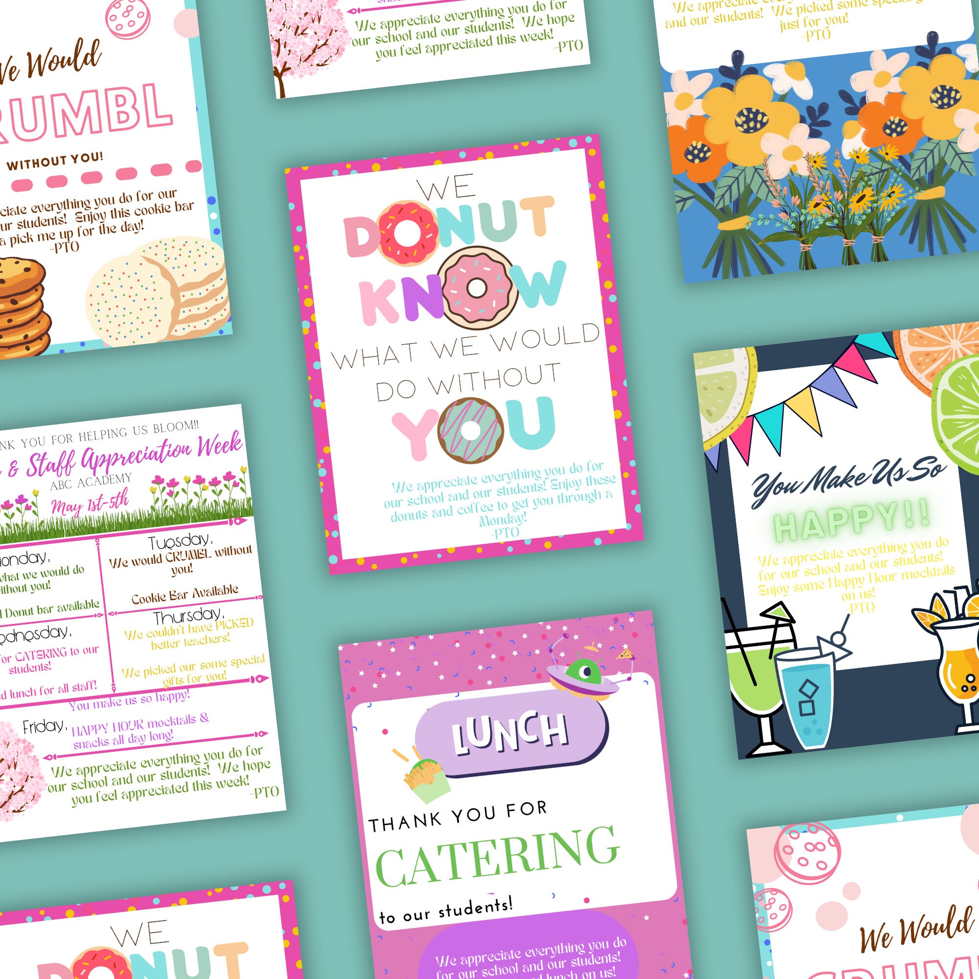 Teacher & Staff Appreciation Week Template, Teacher Appreciation Week ...