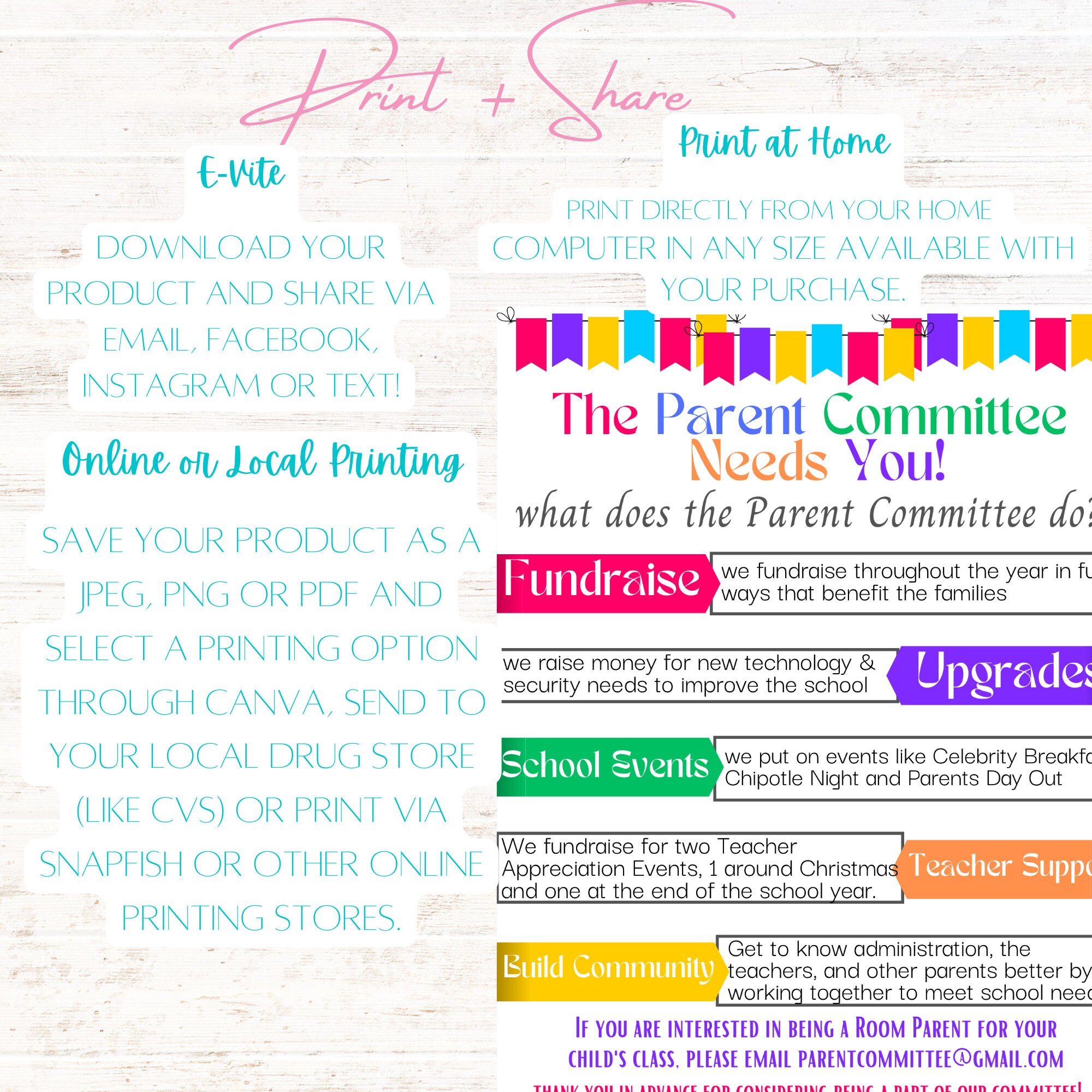 Printable/editable PTO/PTA Recruitment Flyer, Newsletter, Fundraising ...