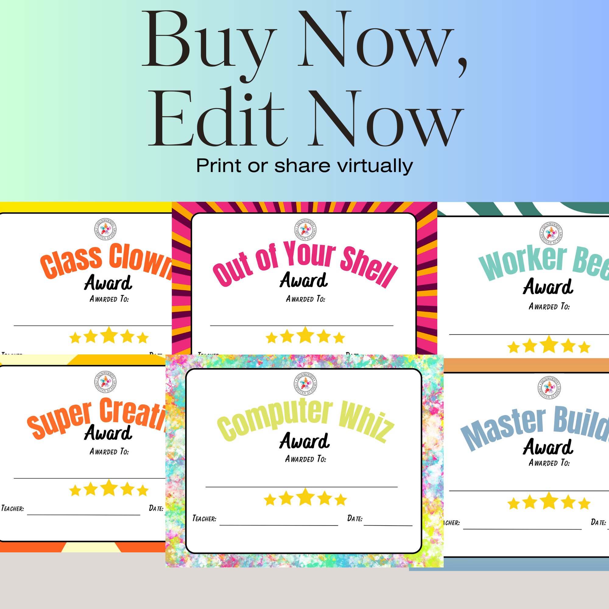 Preschool Superlatives Printable