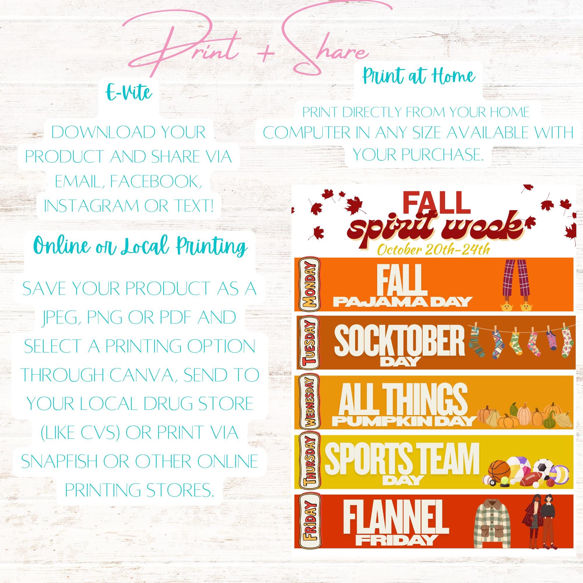 Editable Fall Theme Week Flyer | Canva Template (pro) | School Festival ...