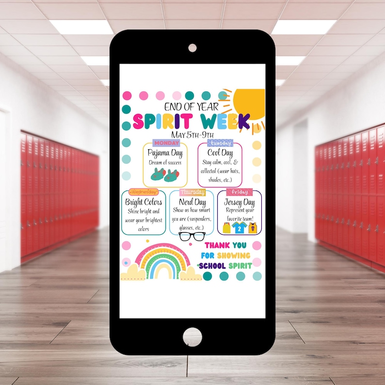 End‑of‑year Spirit Week Template | Editable Canva Download - Etsy