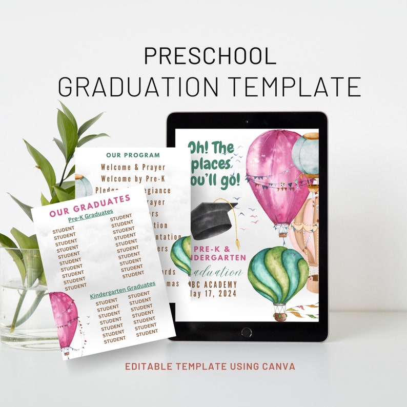 Preschool Graduation Program, Program Template, Graduation Program ...