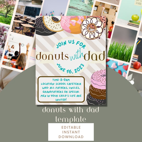 Donuts With Dad Invitation - Etsy