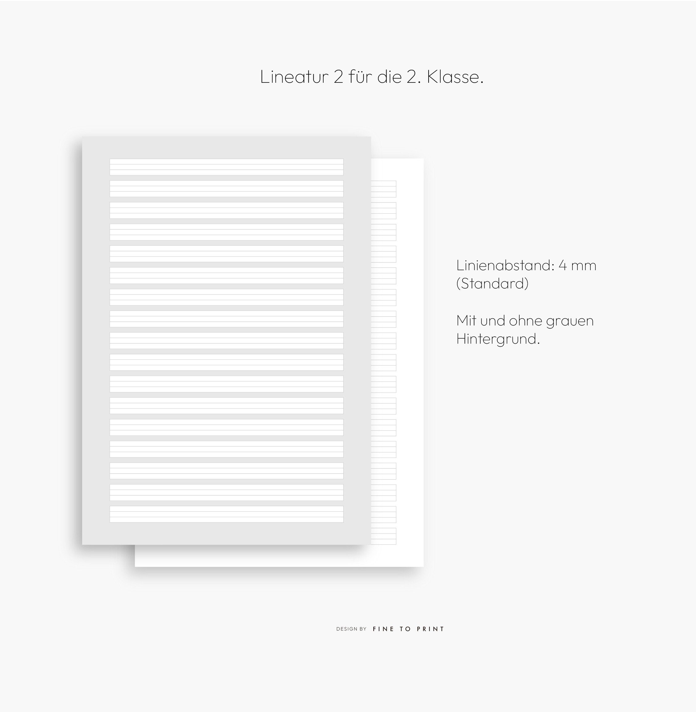 Printable Lined Paper PDF, School, Second Graders, Preschool, Lines ...