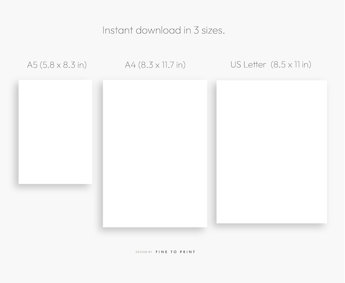 Printable Lined Paper, Graph Paper, Grid Paper, Dot Paper, Instant ...