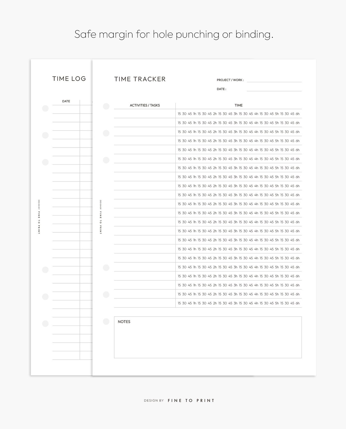 Time Tracker Printable, Time Log, Time Management, Activity Tracker ...