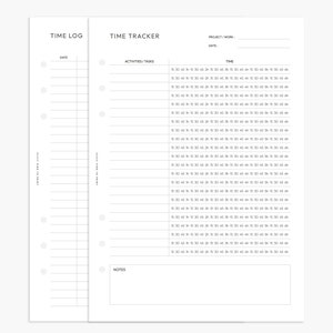 Time Tracker Printable, Time Log, Time Management, Activity Tracker ...