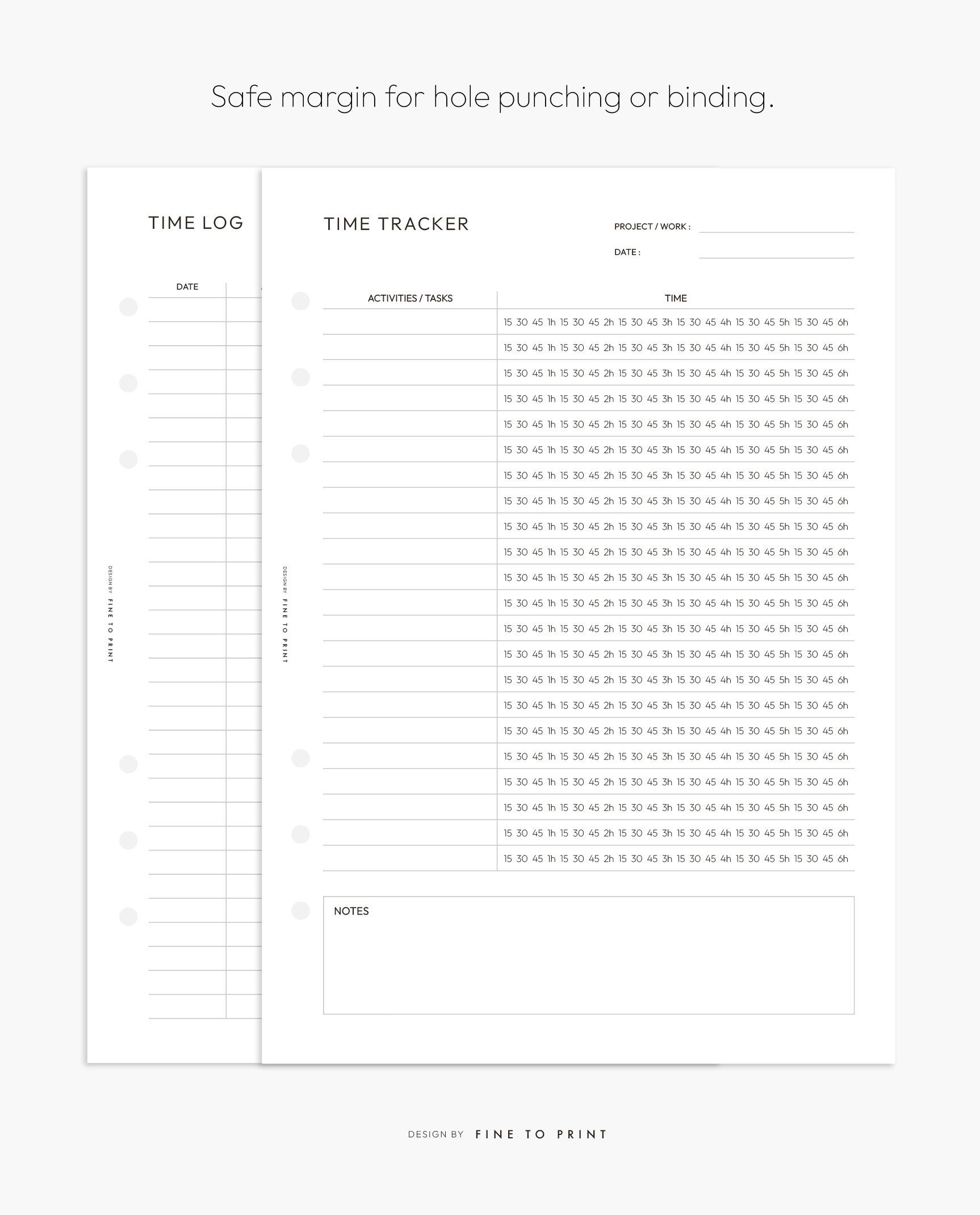 Time Tracker Printable, Time Log, Time Management, Activity Tracker ...