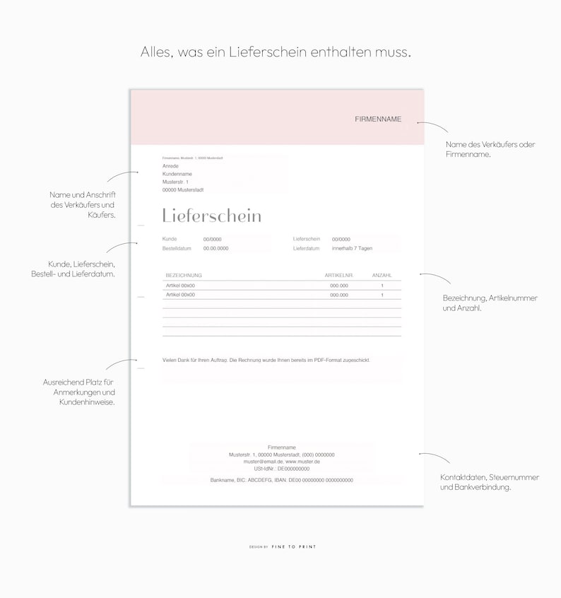 Delivery Note Template, Custom Delivery Form, Business Note, Delivery ...