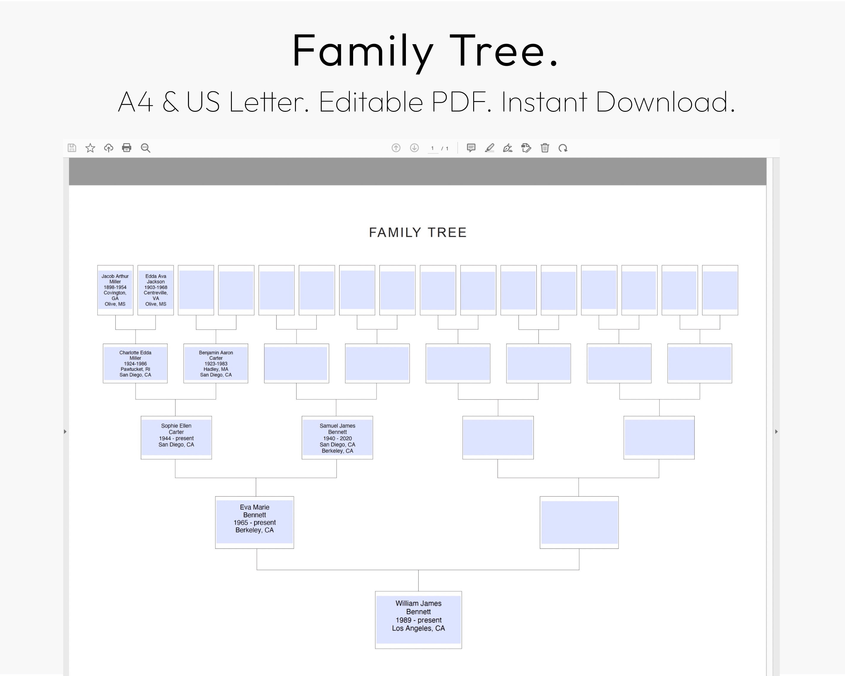 Family Tree Template Excel